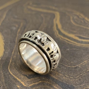 Elephant Spinner Ring-925 Sterling Silver-fidget Ring-anxiety Ring ...