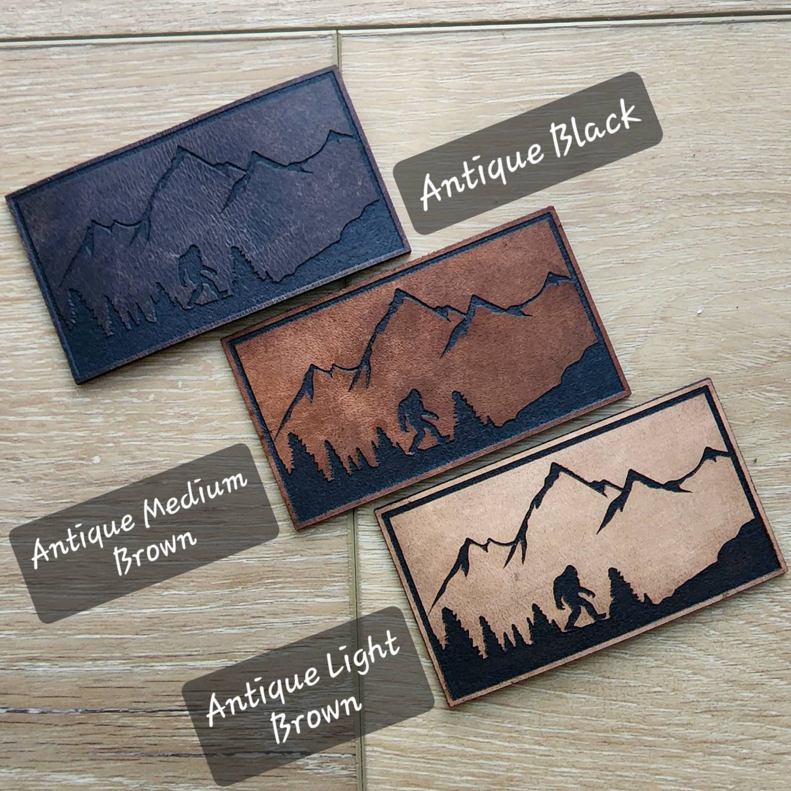 Bigfoot in Forrest Build Your Own Leather Patch Hat - Etsy