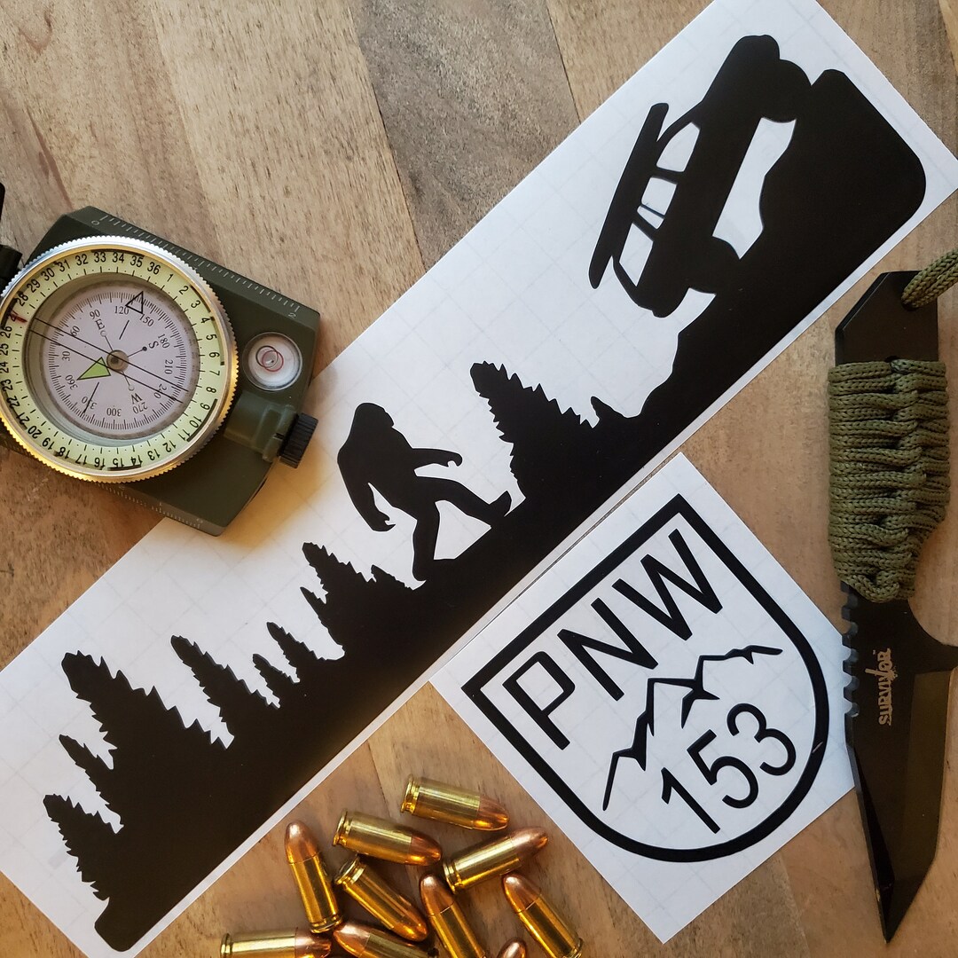 Windshield Decal for Jeep Grand Cherokee WJ Bigfoot Easter Egg Vinyl ...