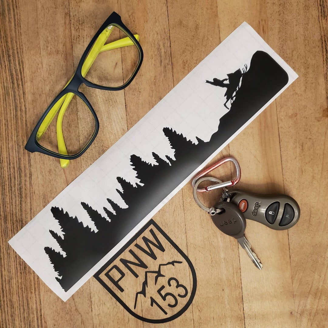 Windshield Decal Bigfoot Riding a Snowmobile Jeep Easter Egg Vinyl ...