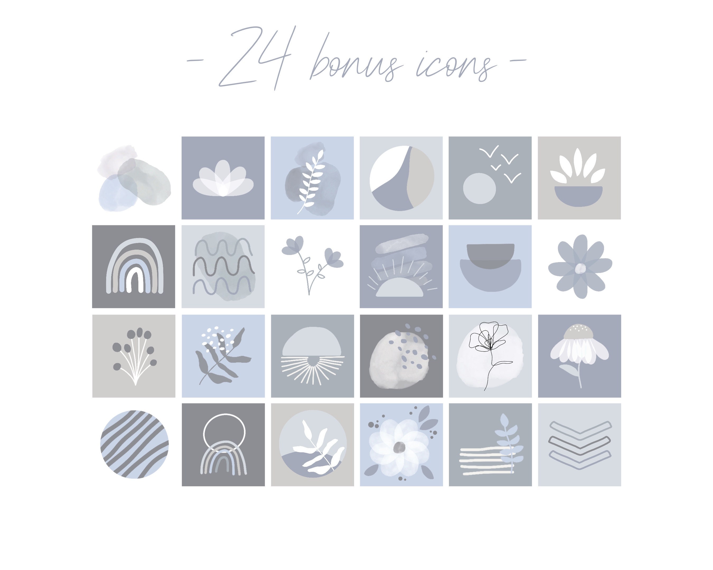 Blue App Icons Aesthetic App Icons Windy App Elements - Etsy