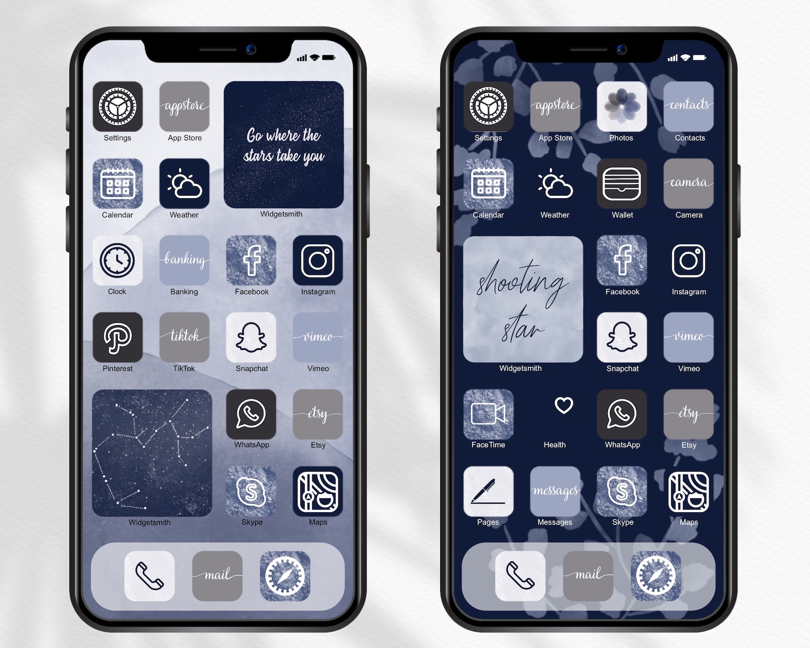 Galaxy App Icons Dark Dark App Icons Black App Icons Moon | Etsy