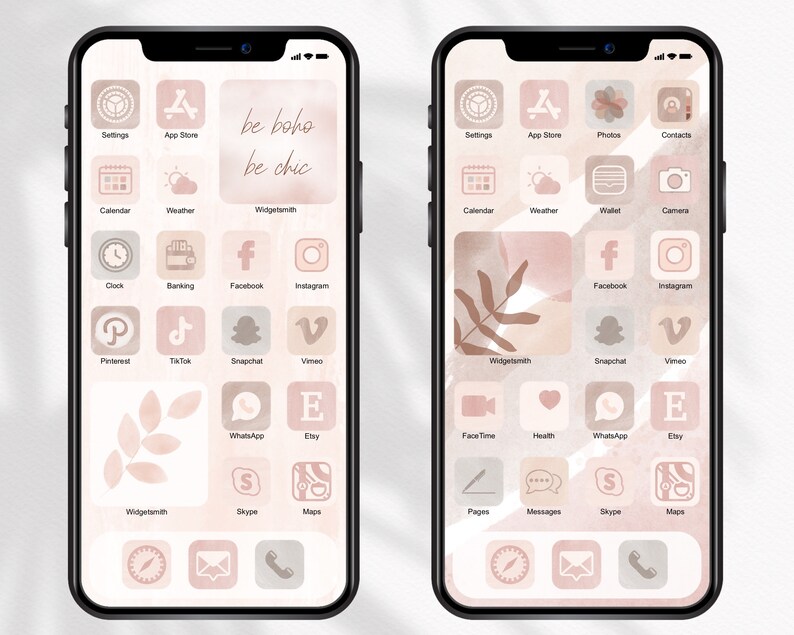 Boho App Icons Aesthetic Boho App Elements Iphone Icons Ios - Etsy