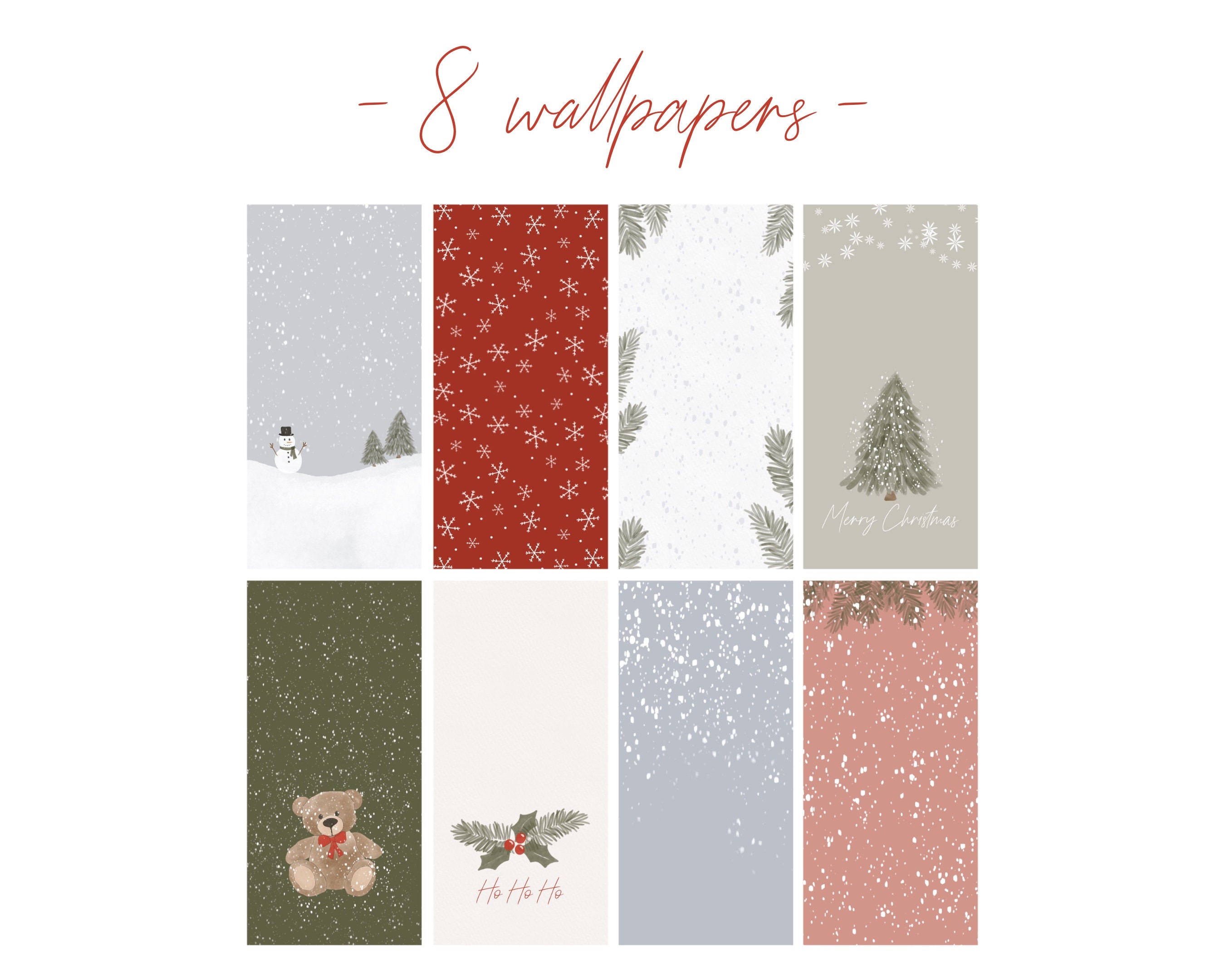 Christmas Ios App Icons Winter App Icons Iphone Christmas - Etsy