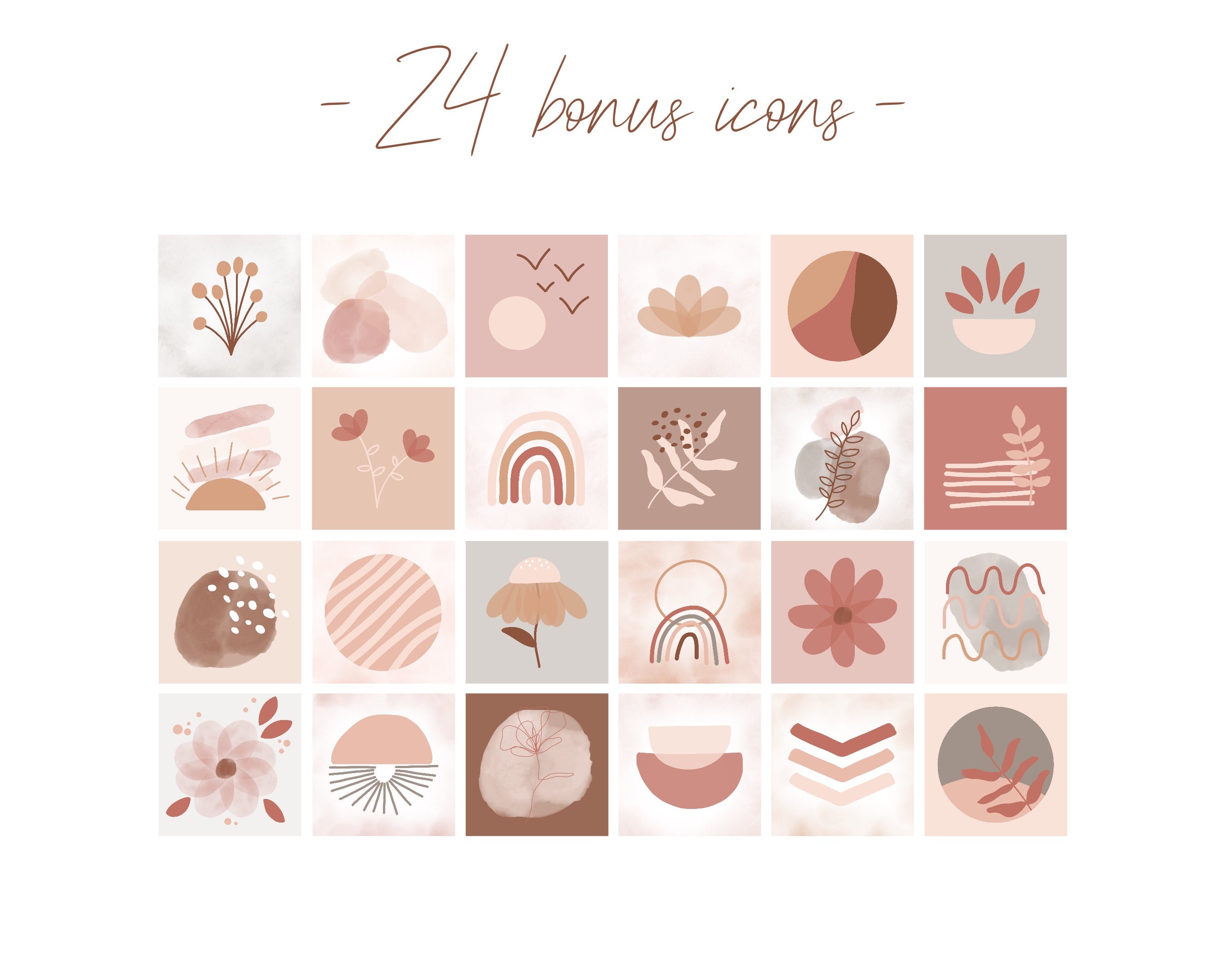 Boho App Icons Aesthetic Boho App Elements Iphone Icons Ios - Etsy