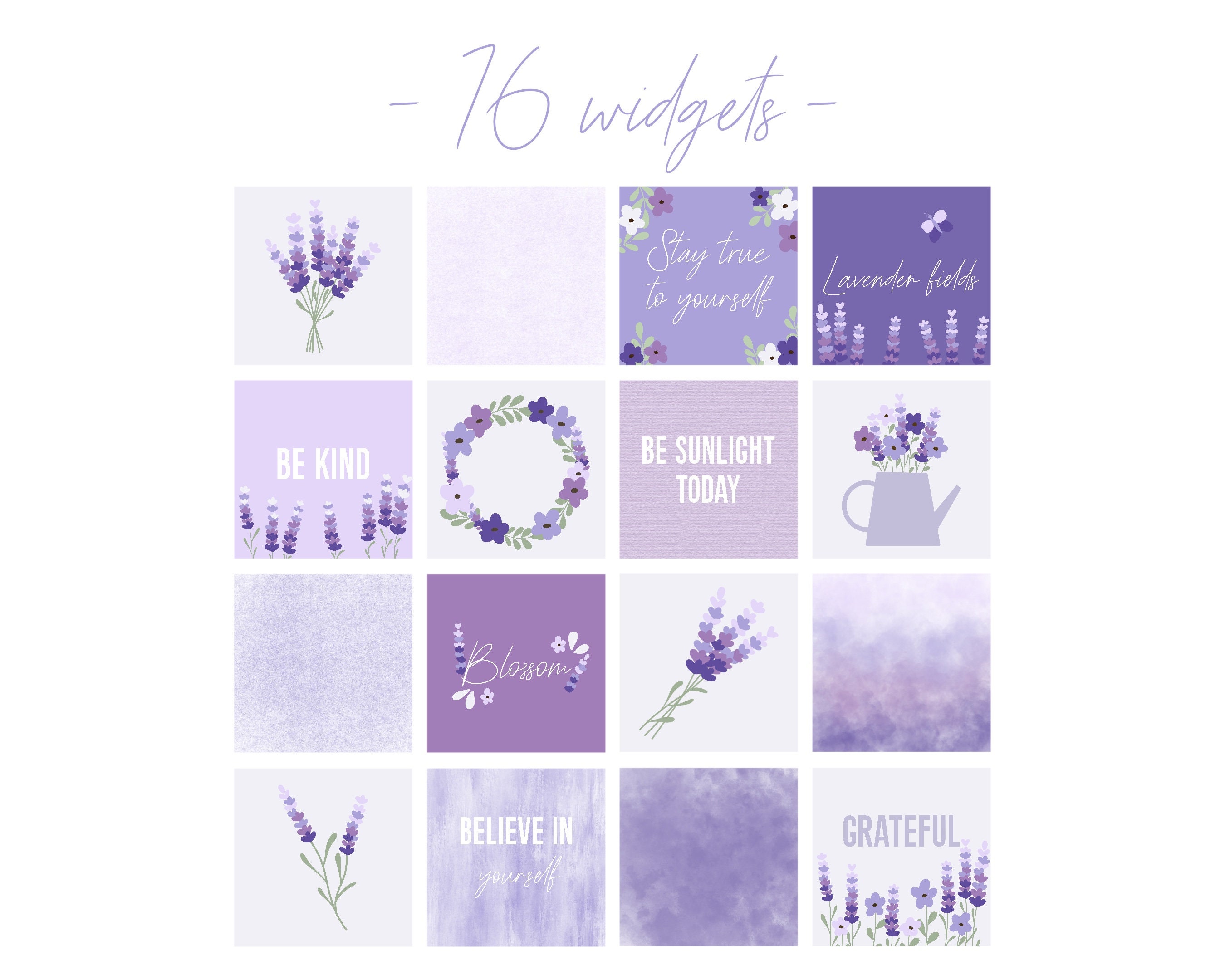Lavender App Icons Aesthetic Ios App Elements iPhone Flowers App Icon ...