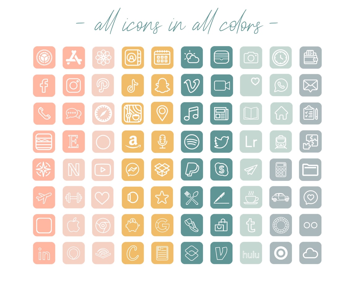 Vintage App Icons iOS Iphone Retro App Icon Package Wallpapers - Etsy.de