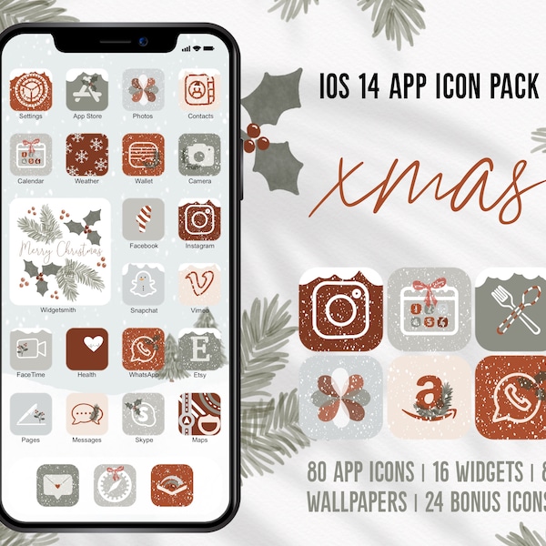 Ios 14 Icons Christmas - Etsy