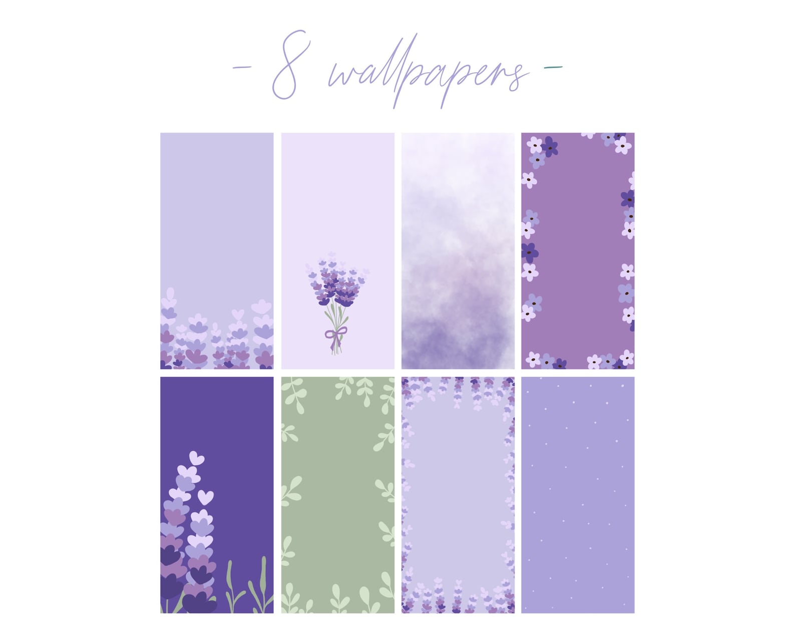 Lavender App Icons Aesthetic Ios App Elements iPhone Flowers App Icon ...