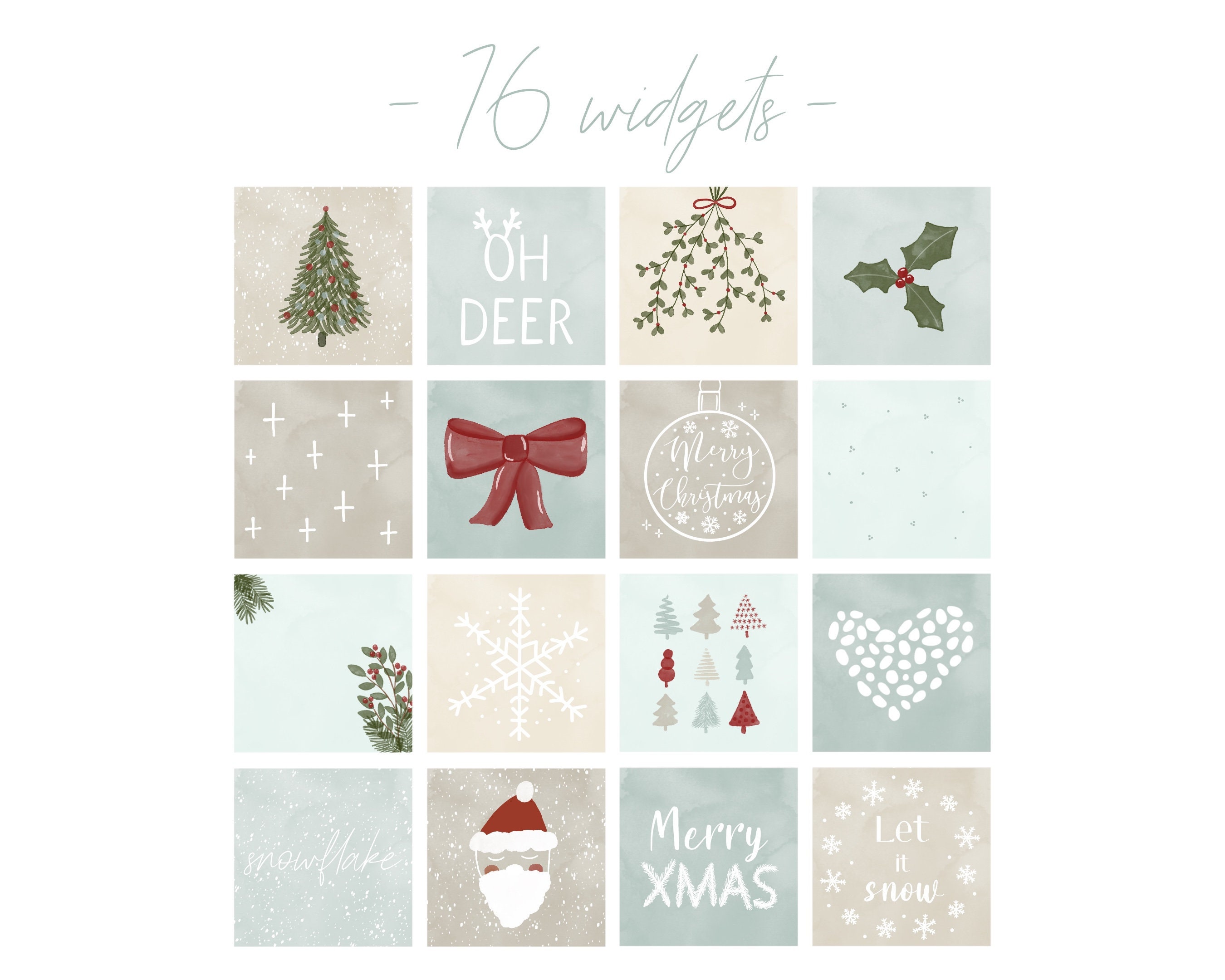 Christmas Ios14 App Icons Winter App Icons Iphone Christmas - Etsy