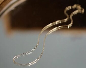 Thin Real Gold Chain - Etsy