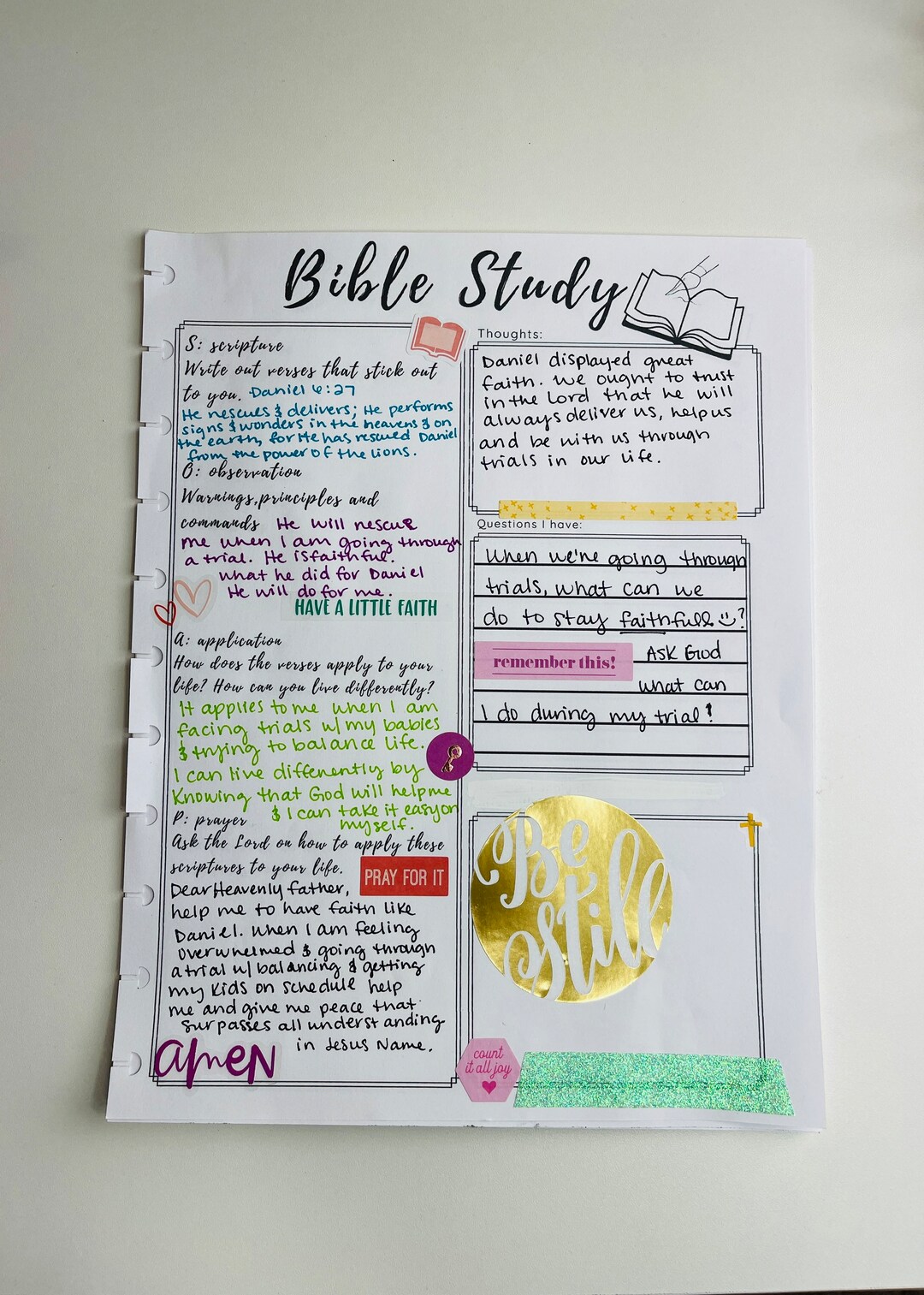 Big Happy Planner Inserts, Big Happy Planner Printable, Bible Study ...