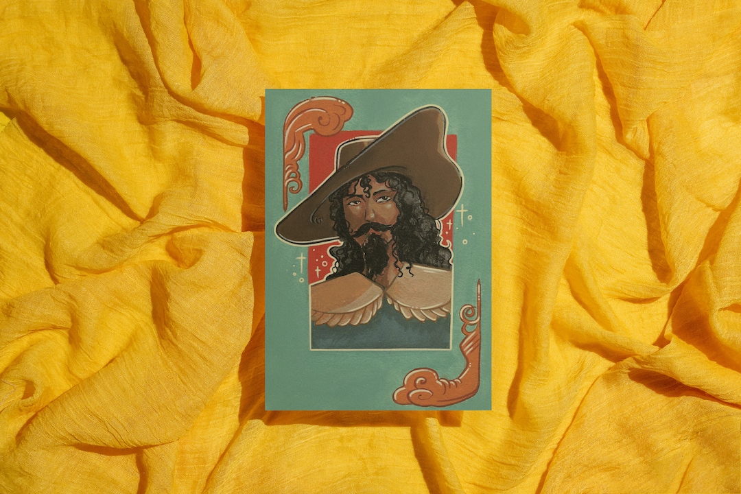 Musketeer Portrait Print Mini Print Gouache Painting Reproduction - Etsy