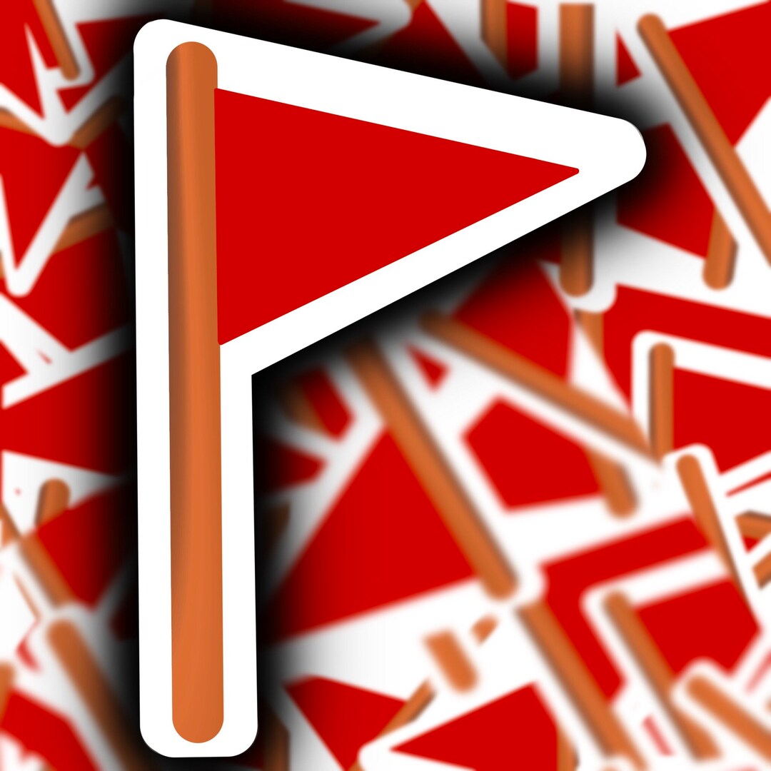 Red Flag Sticker - Etsy