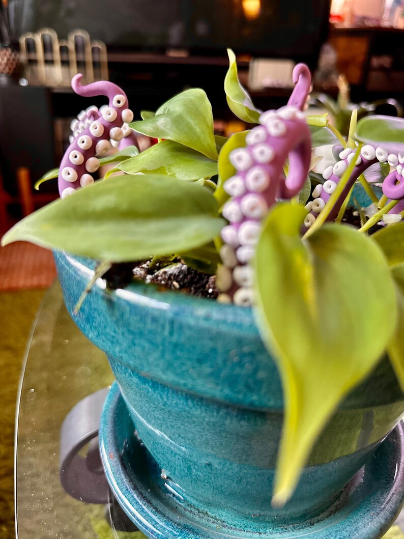 Purple Sea Creature Tentacles - Halloween Decor - Plant Friend - Fall ...