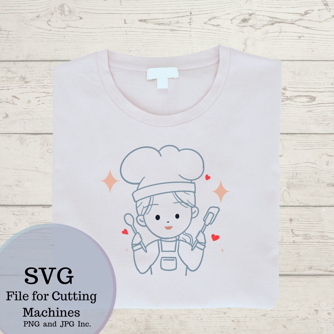 Little Chef Svg chef Svg girl chef Clipart chef Design For | Etsy