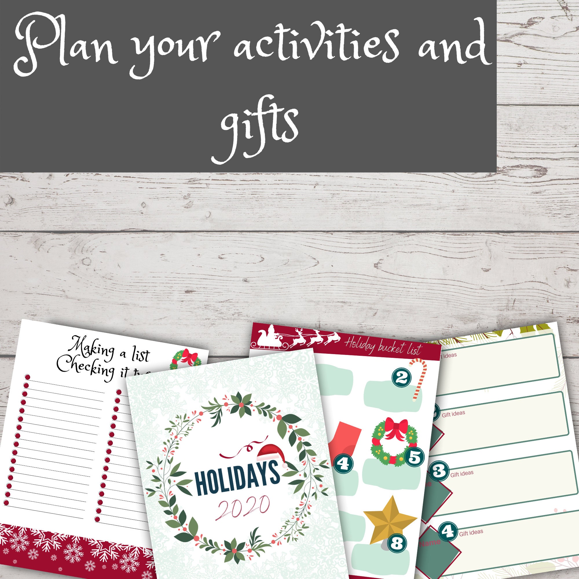 Printable Planner Bundle Holiday Planner Printable Printable - Etsy