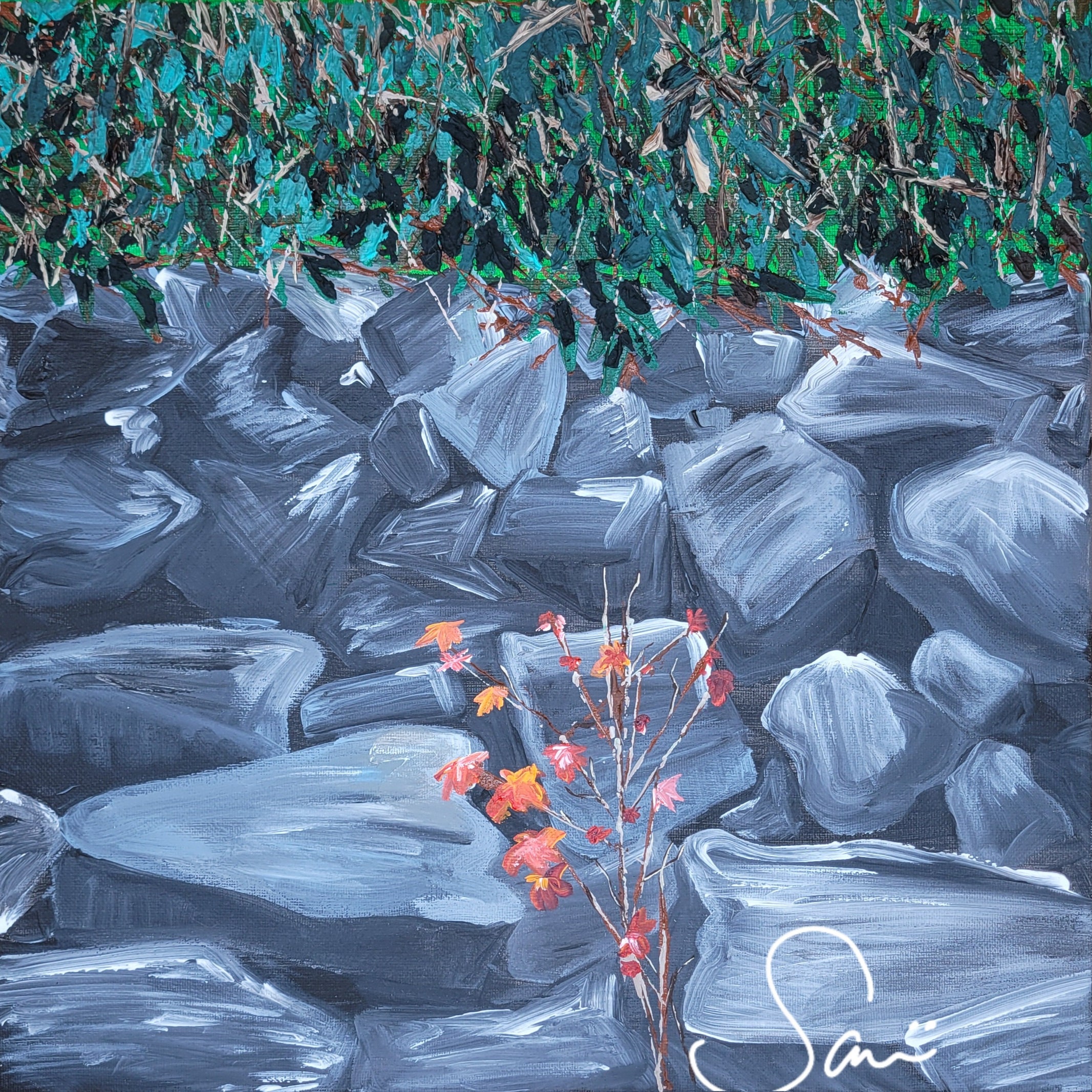 Nature Walk Original Painting / Nature Wall Art / Textured | Etsy