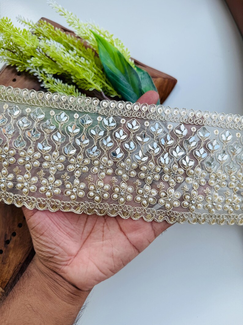 Beaded Floral Bridal Trim: Luxury Wedding Dress Embellishment , 4.13 ...