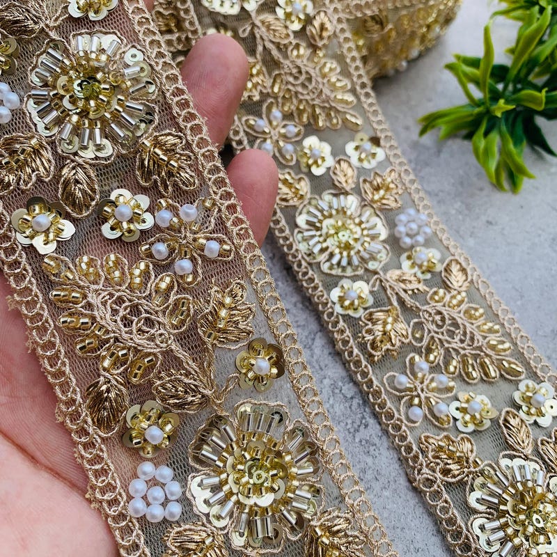 Gold Fabric Trim - Etsy