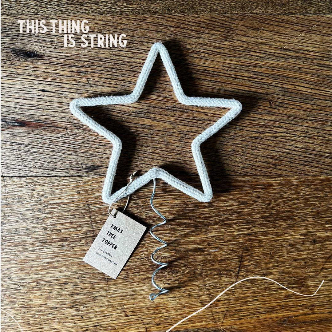 Small Star Christmas Tree Topper | Hand Sculpted String & Wire Star - Etsy