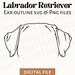 Labrador Retriever Dog Ear Outline SVG Cut File and PNG File | Etsy