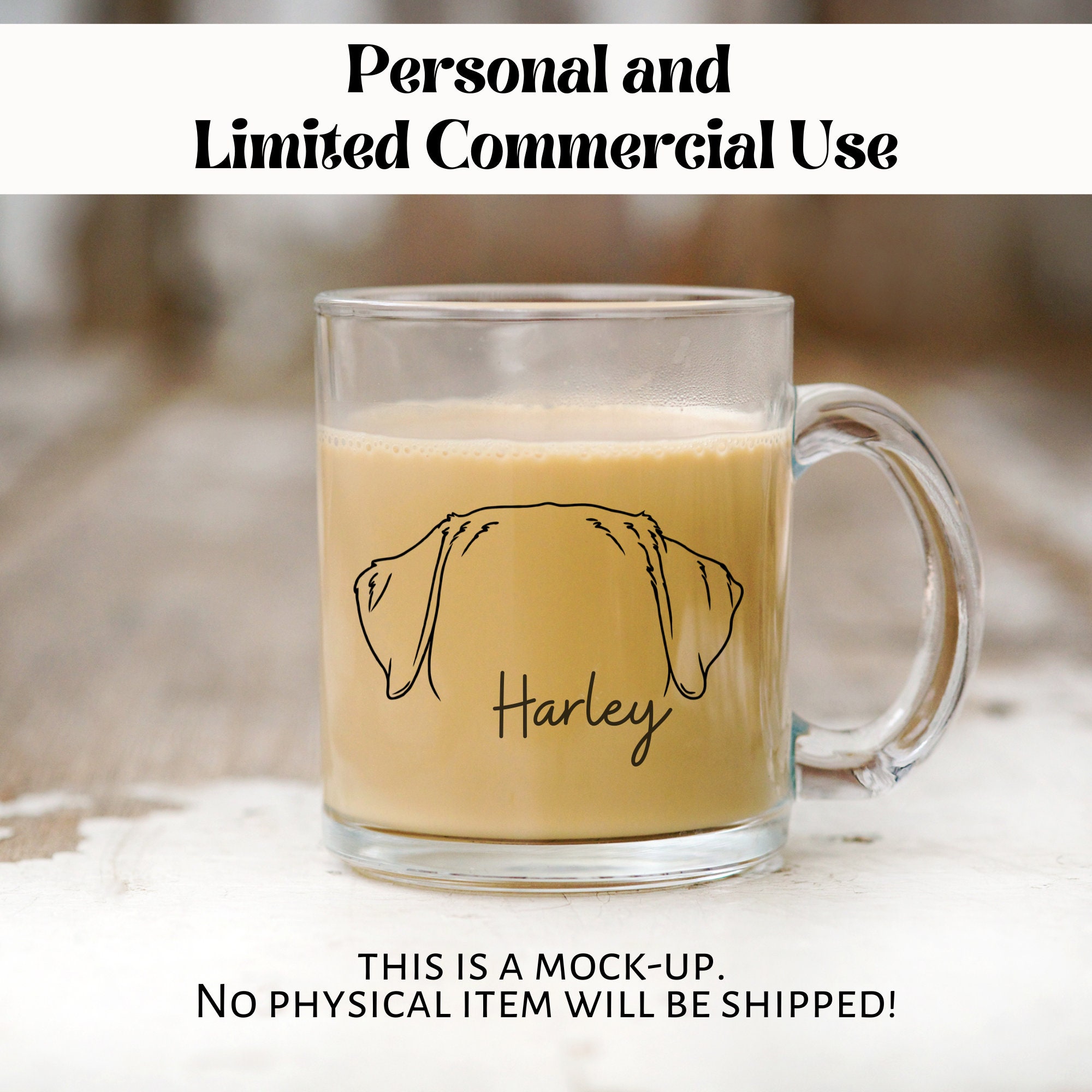 Labrador Retriever Dog Ear Outline SVG Cut File and PNG File - Etsy