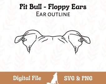 Pit Bull Ear Outline Svg - Etsy Canada