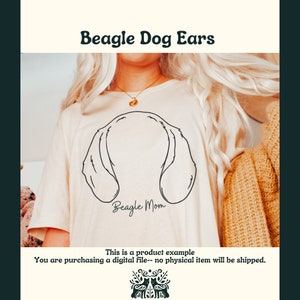 Beagle Dog Ear Outline SVG Cut File and PNG File for Cricut or ...