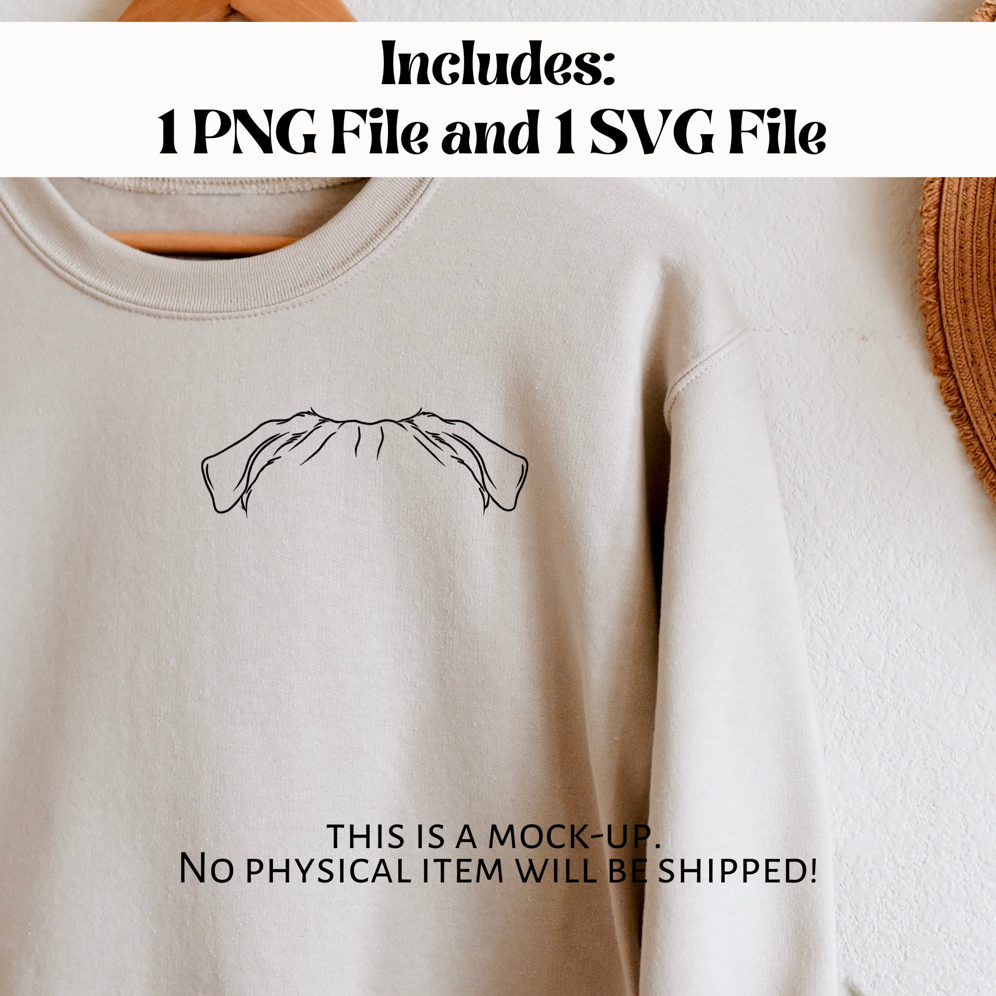 Pug Dog Ear Outline SVG Cut File and PNG File for Cricut or - Etsy UK