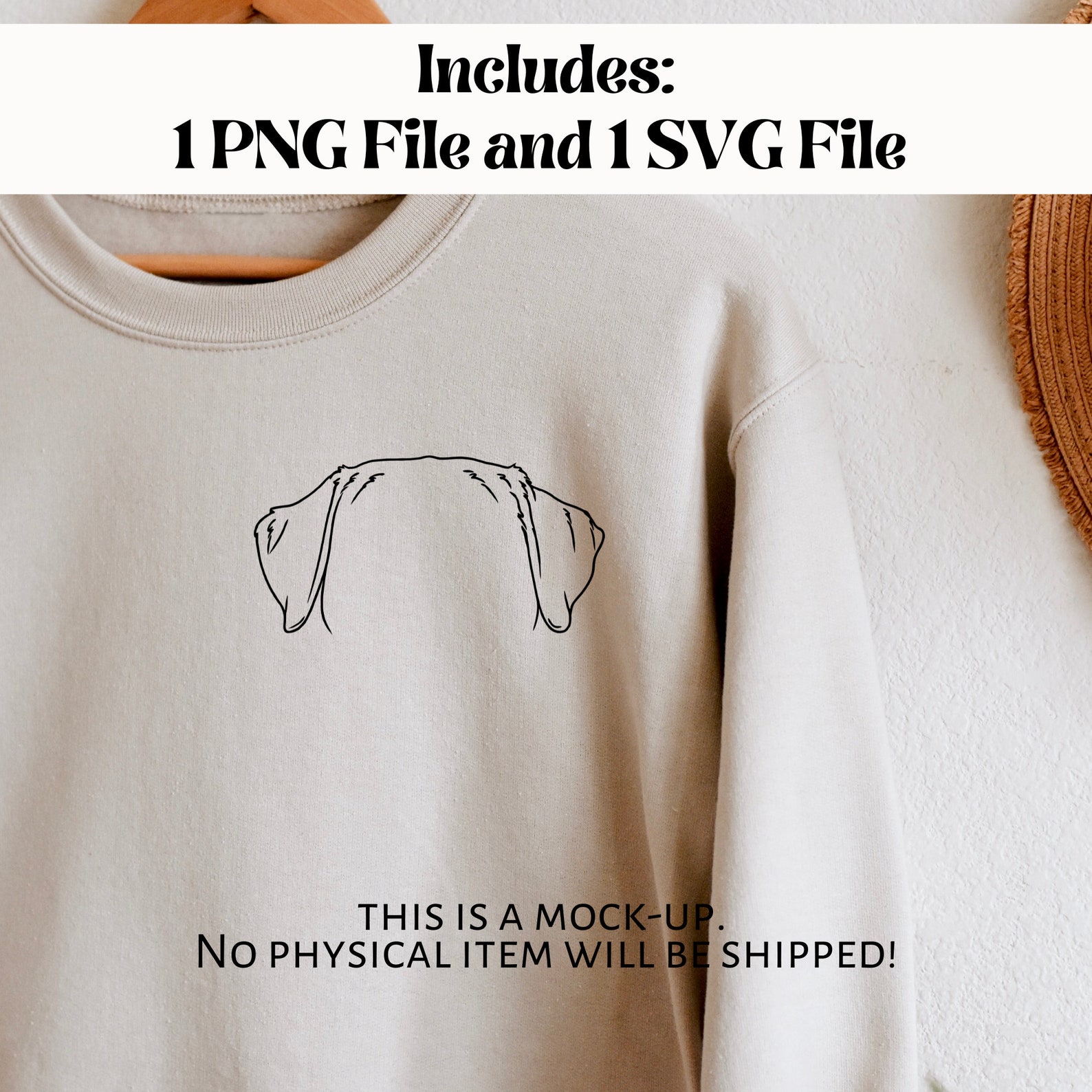 Labrador Retriever Dog Ear Outline SVG Cut File and PNG File - Etsy