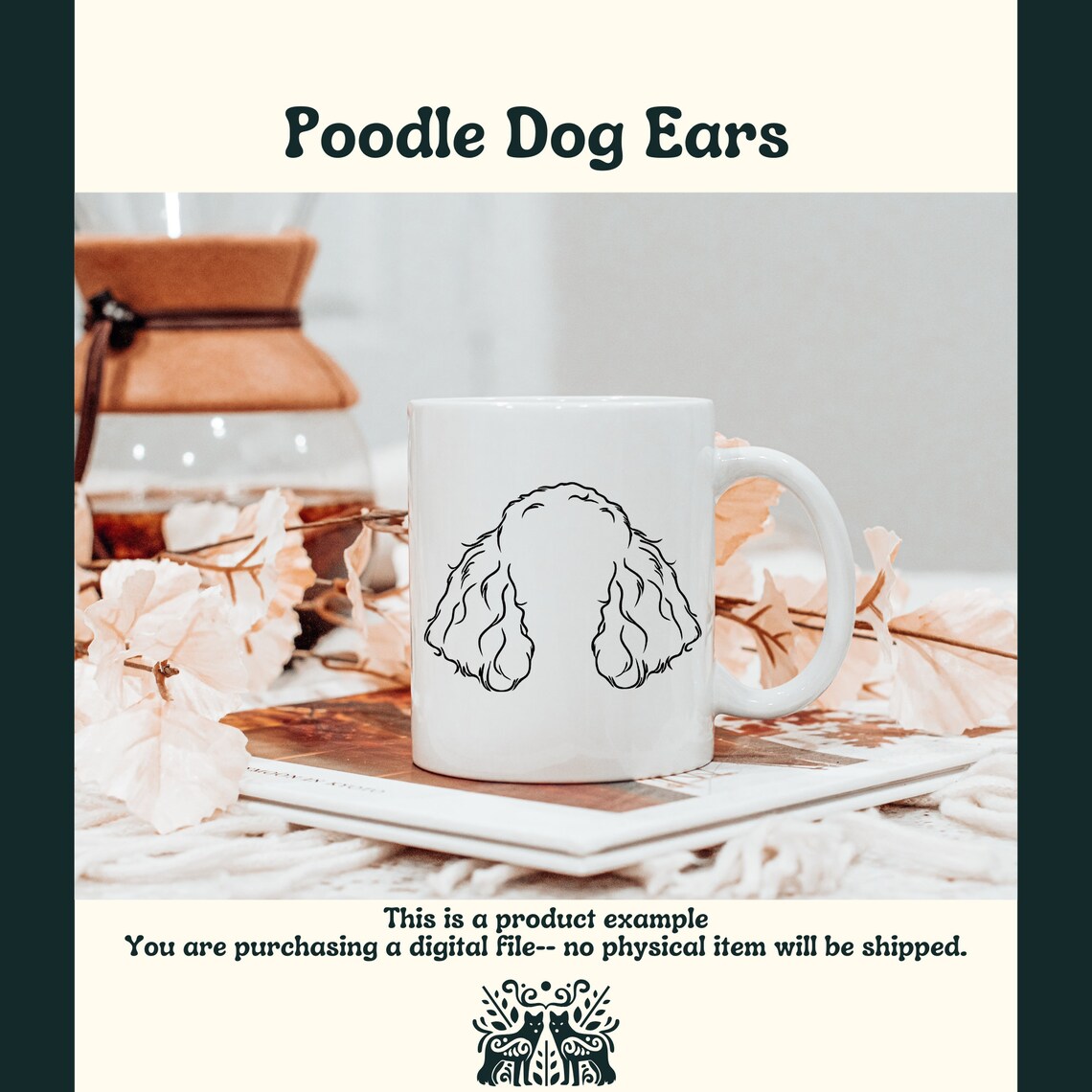 Poodle Dog Ear Outline SVG Cut File and PNG File for Cricut or ...