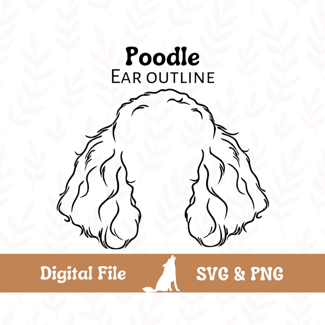 Poodle Dog Ear Outline SVG Cut File and PNG File for Cricut or - Etsy