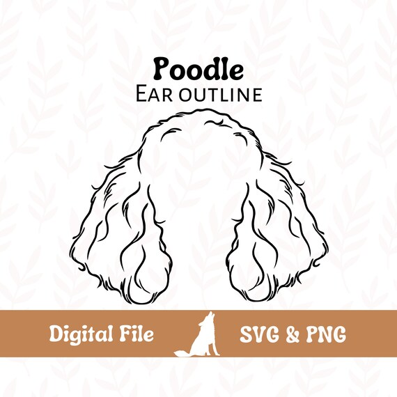 Poodle Dog Ear Outline SVG Cut File and PNG File for Cricut or - Etsy