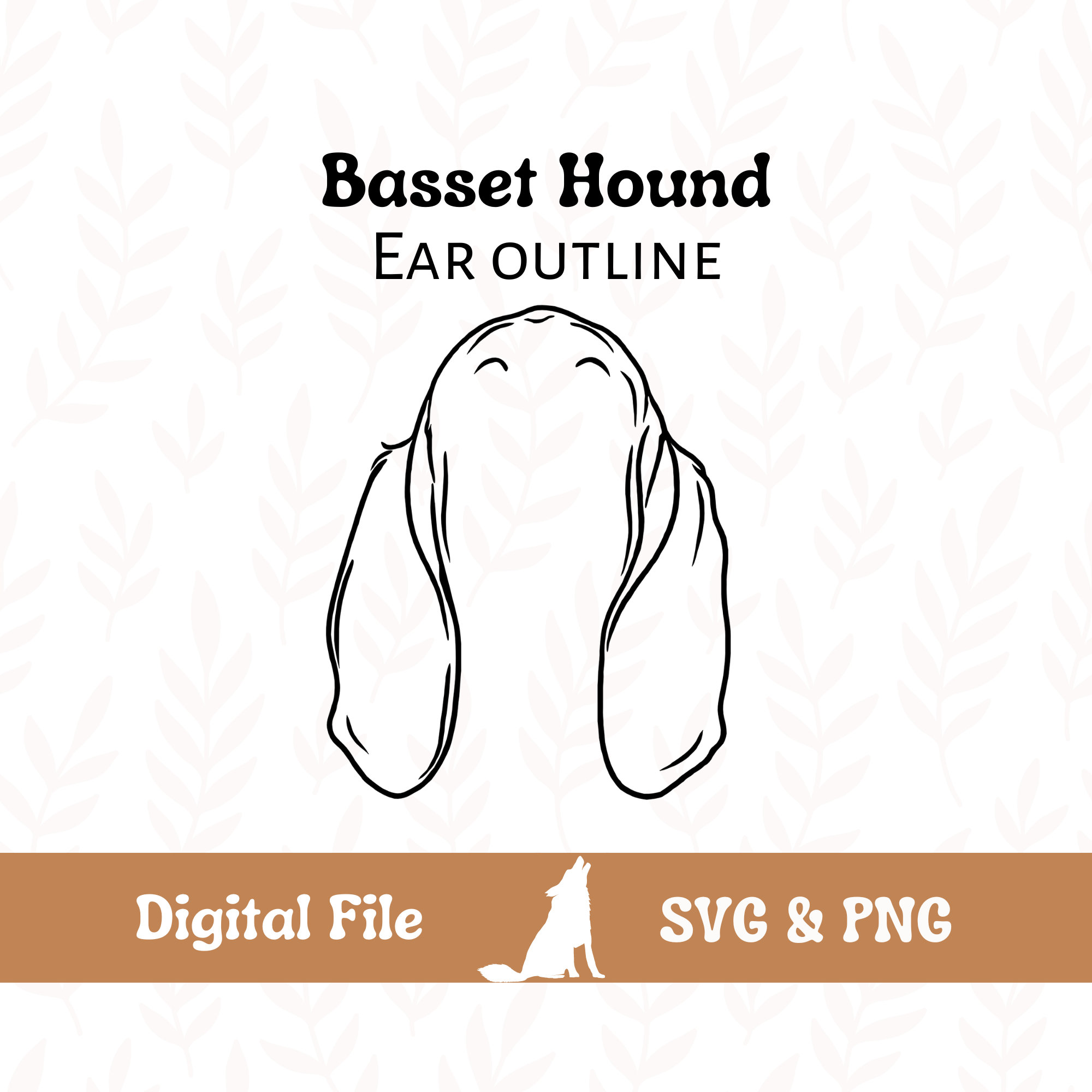 Basset Hound Dog Ear Outline SVG Cut File and PNG File for - Etsy Ireland