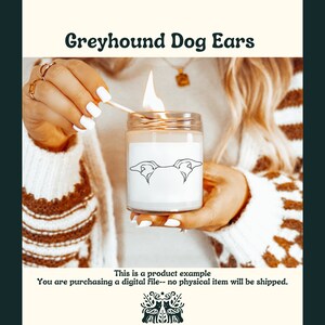 Greyhound Dog Ear Outline SVG Cut File and PNG File for Cricut or ...