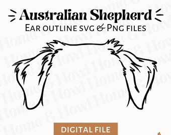 Australian Shepherd Outline Svg - Etsy Hong Kong