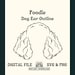 Poodle Dog Ear Outline SVG Cut File and PNG File for Cricut or ...