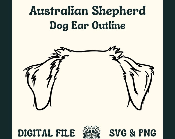 Labrador Retriever Dog Ear Outline SVG Cut File and PNG File for Cricut ...