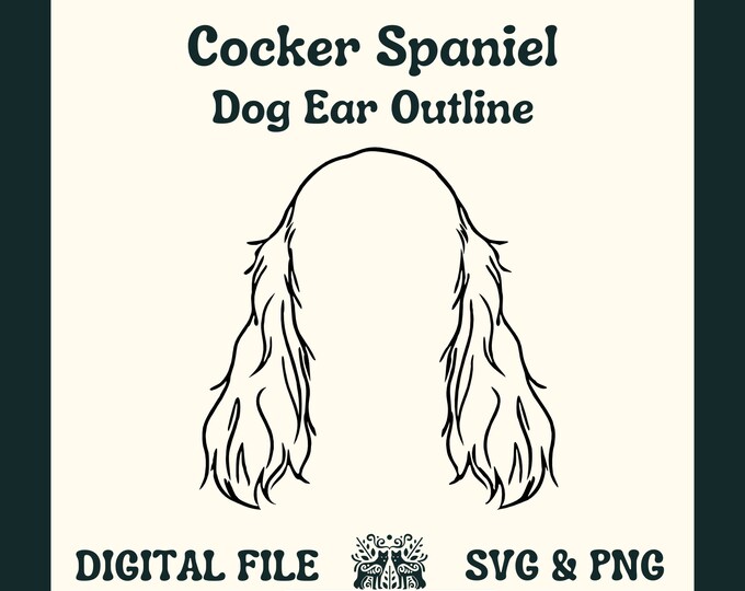 Labrador Retriever Dog Ear Outline SVG Cut File and PNG File for Cricut ...