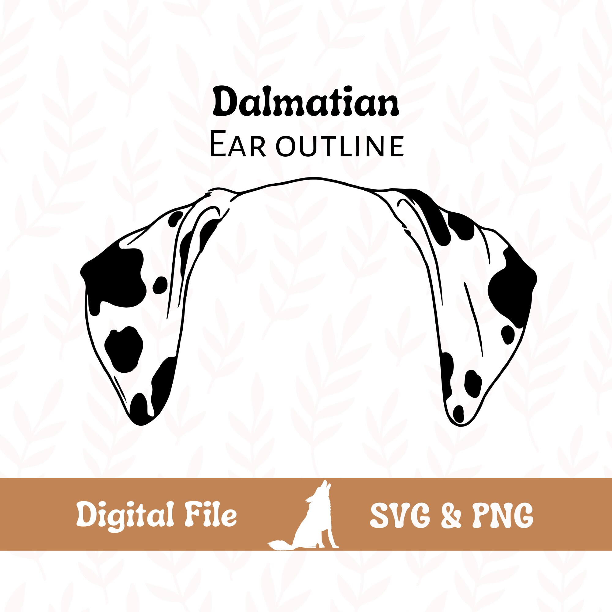 Dalmatian Dog Ear Outline SVG Cut File and PNG File for Cricut - Etsy UK