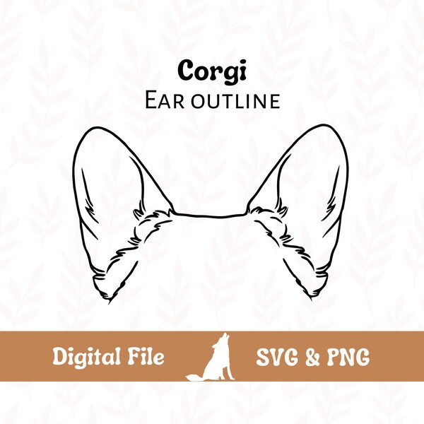 Corgi Ear Outline Svg - Etsy