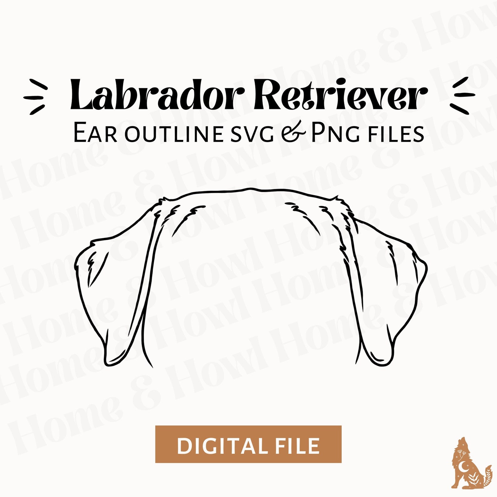 Labrador Retriever Dog Ear Outline SVG Cut File and PNG File - Etsy