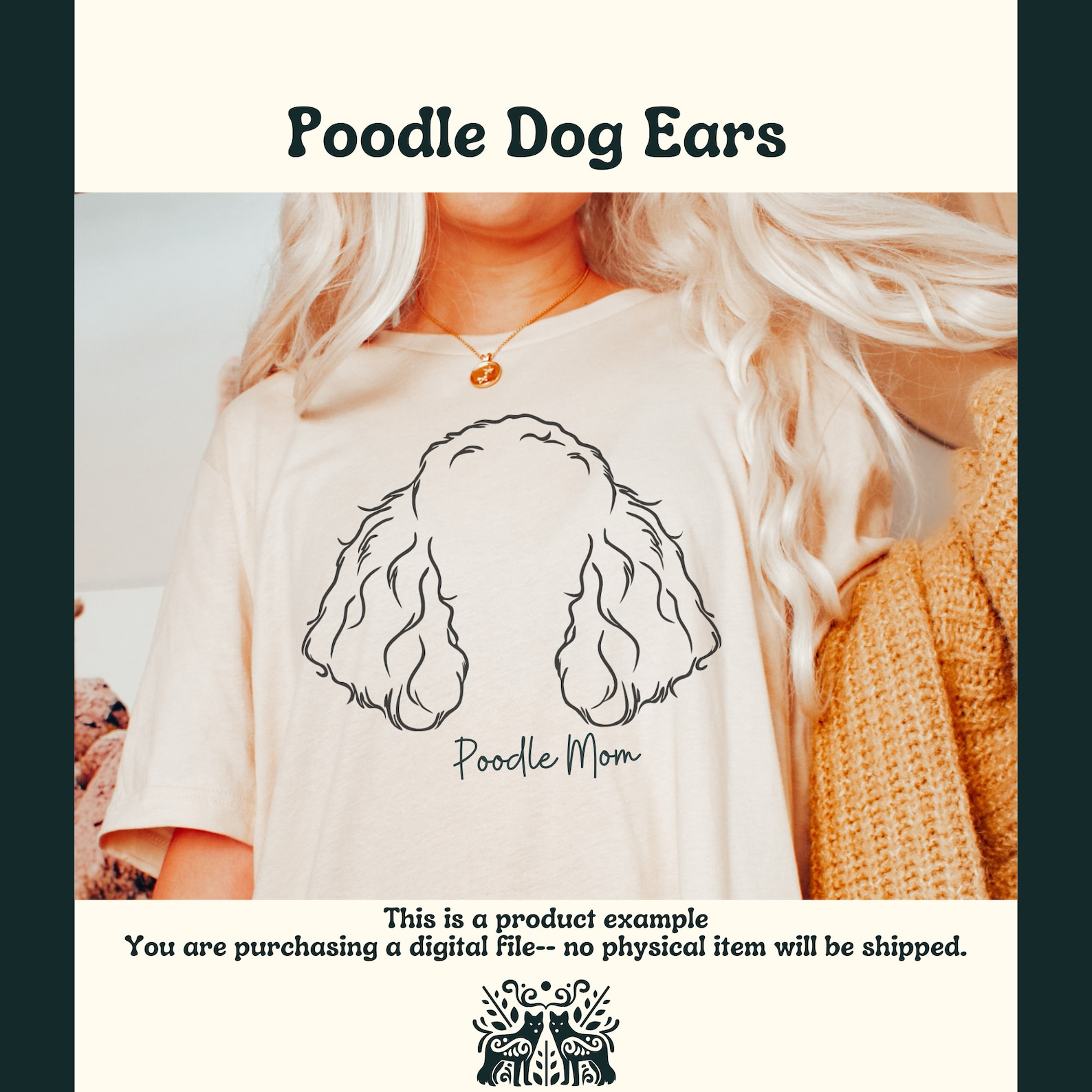 Poodle Dog Ear Outline SVG Cut File and PNG File for Cricut or ...