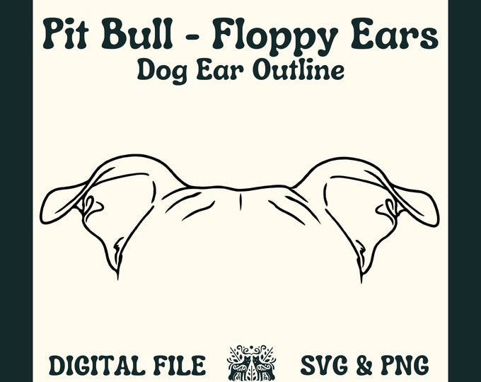 Labrador Retriever Dog Ear Outline SVG Cut File and PNG File for Cricut ...