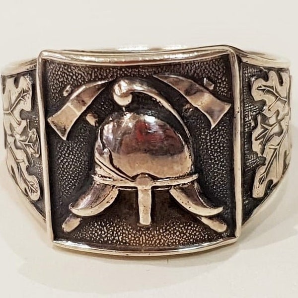 Firefighter Wedding Ring - Etsy