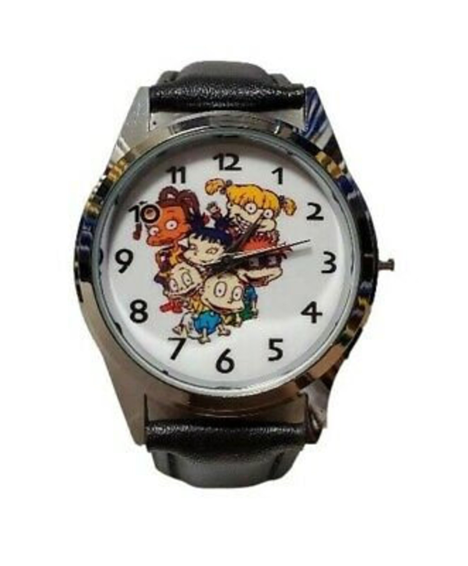 Rugrats Cartoon Characters Black Leather Band Wrist Watch | Etsy