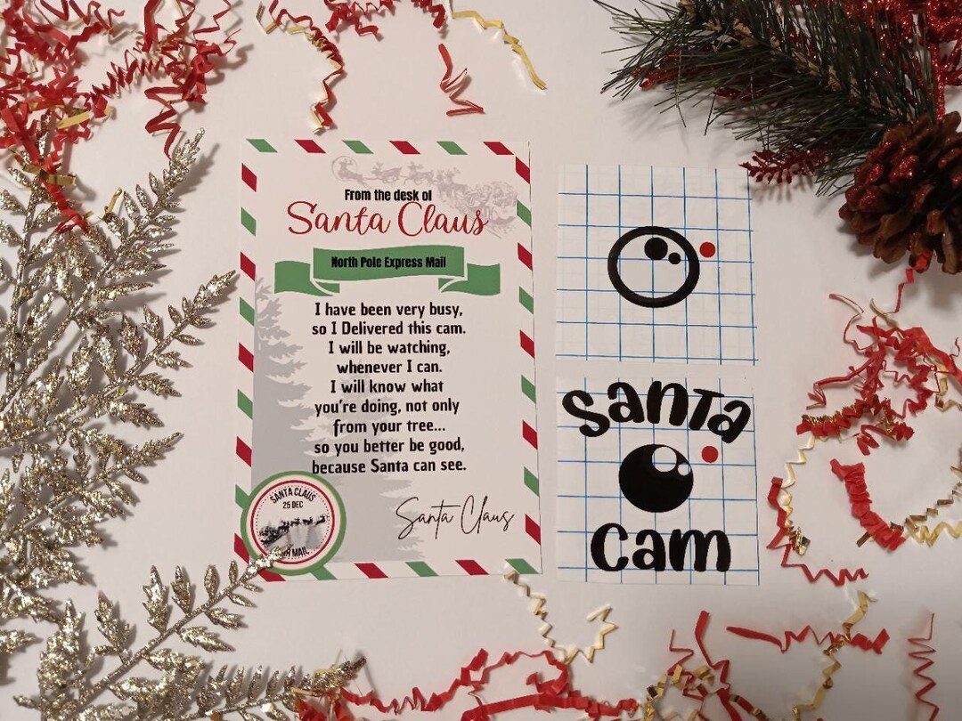Santa Cam Letter for Santa Vinyl Sticker Decal Christmas Ornament - Etsy