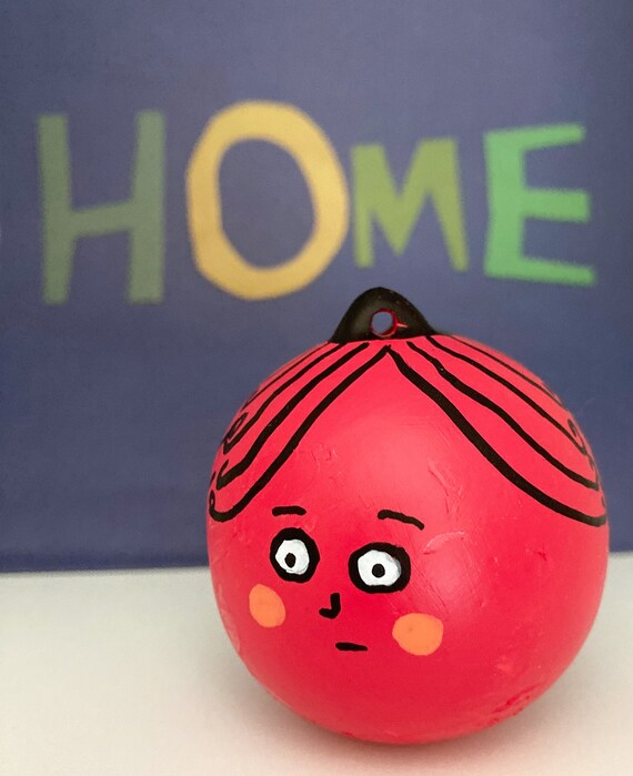 Funny Faces Hand Painted Bauble/ceramic Bauble/bauble - Etsy