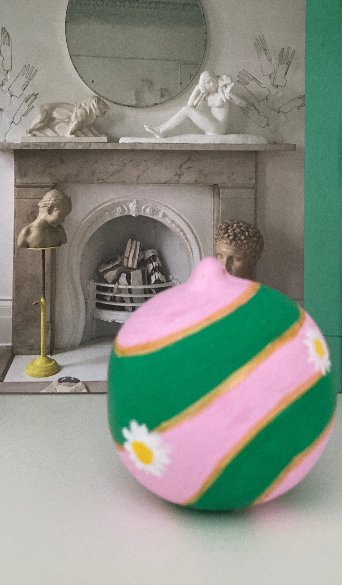 Funny Faces Hand Painted Bauble/ceramic Bauble/bauble Art/bauble Gift ...